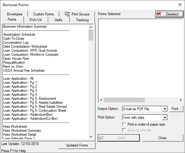 1601 Emailing files or forms